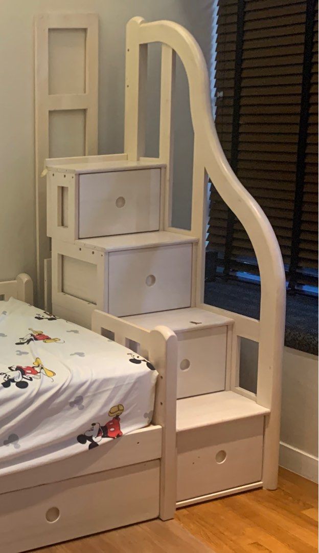 Ibenma bed stair storage, Furniture & Home Living, Furniture, Bed ...