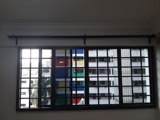 IKEA Black Curtain Rod Adjustable, Furniture & Home Living, Home Decor ...