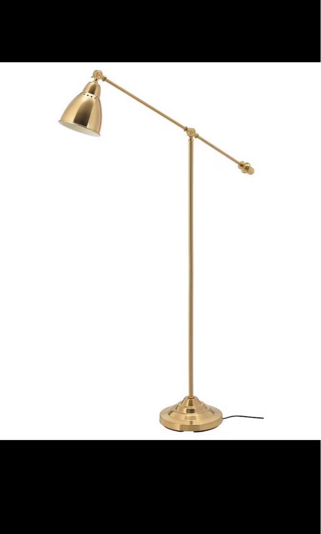 IKEA gold reading lamp, Furniture & Home Living, Lighting & Fans ...