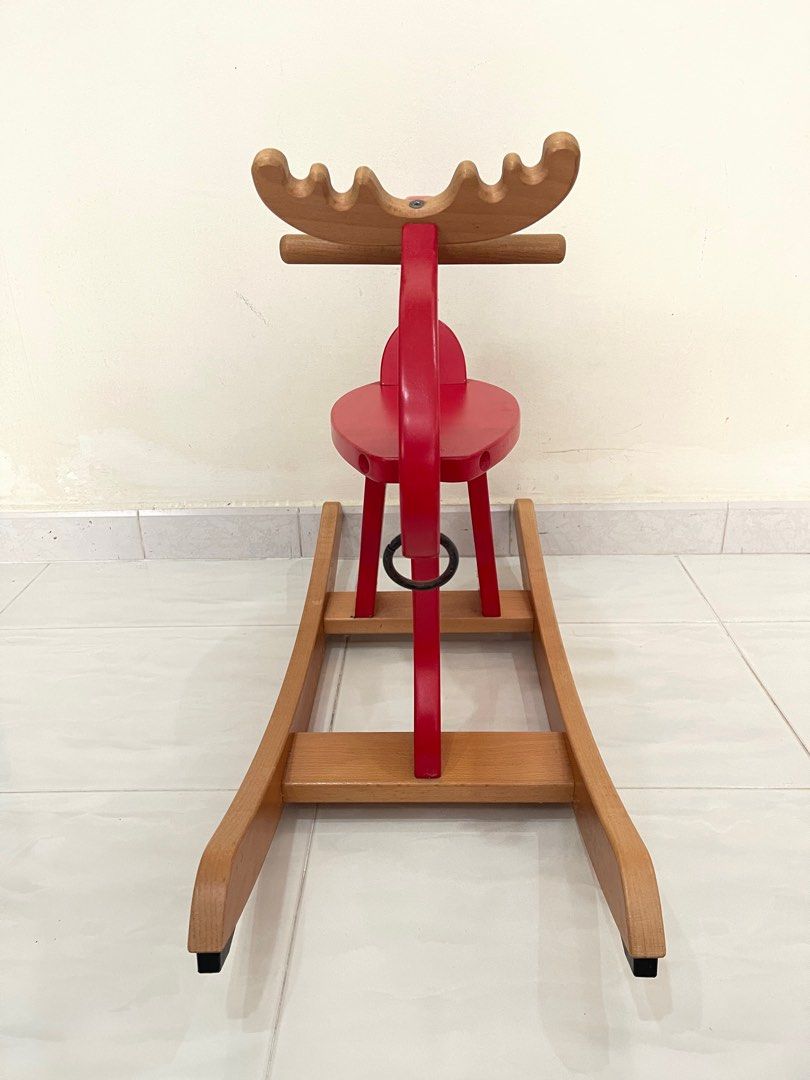 Ikea wooden Rocking Moose, Babies & Kids, Babies & Kids Fashion on ...