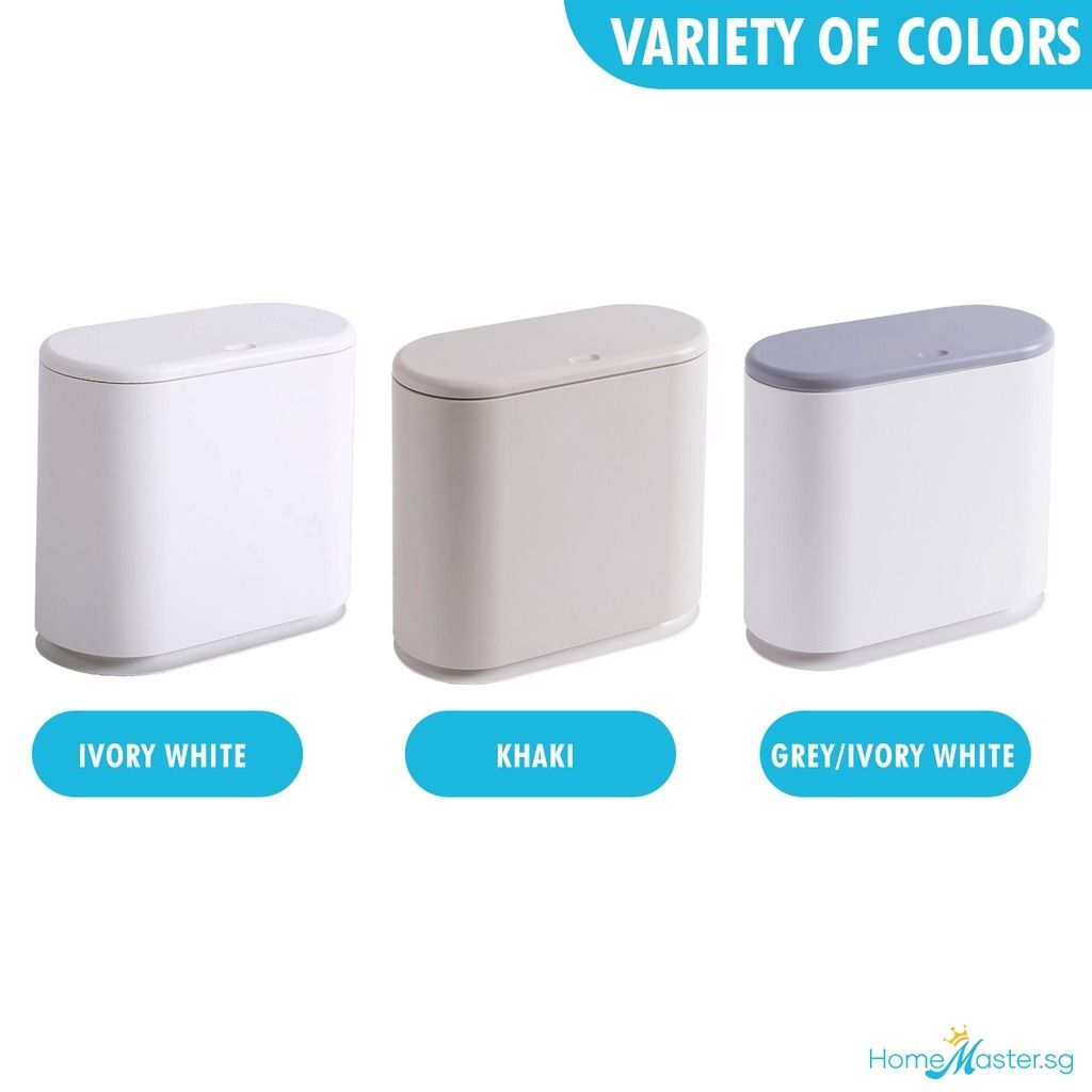 Japan Style Dustbin Simple Bathroom Kitchen Hand Press Trash Bin ...