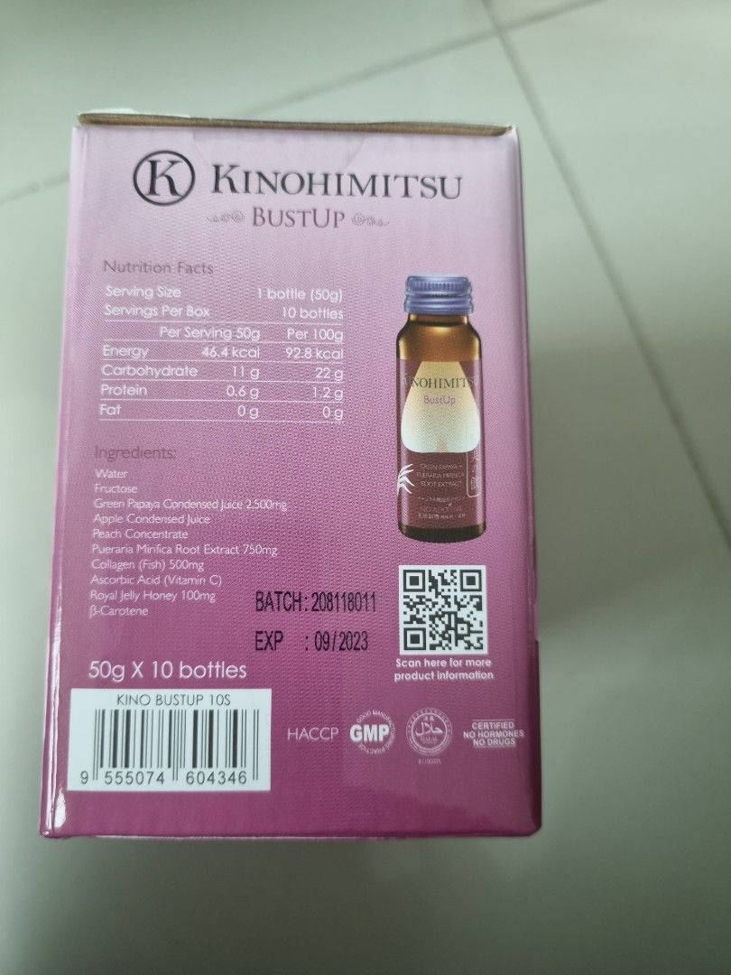 Kinohimitsu BustUp Drink, Health & Nutrition, Health Supplements ...