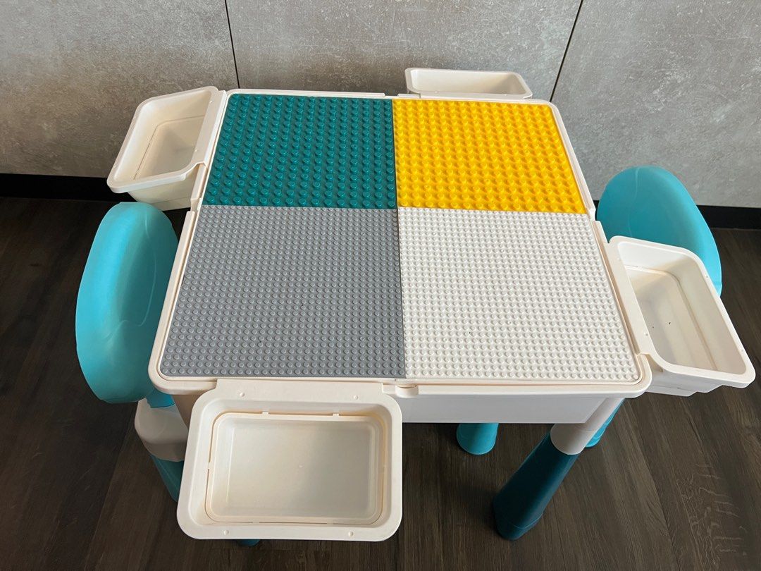 Lego building blocks table and chairs, Hobbies & Toys, Toys & Games on ...