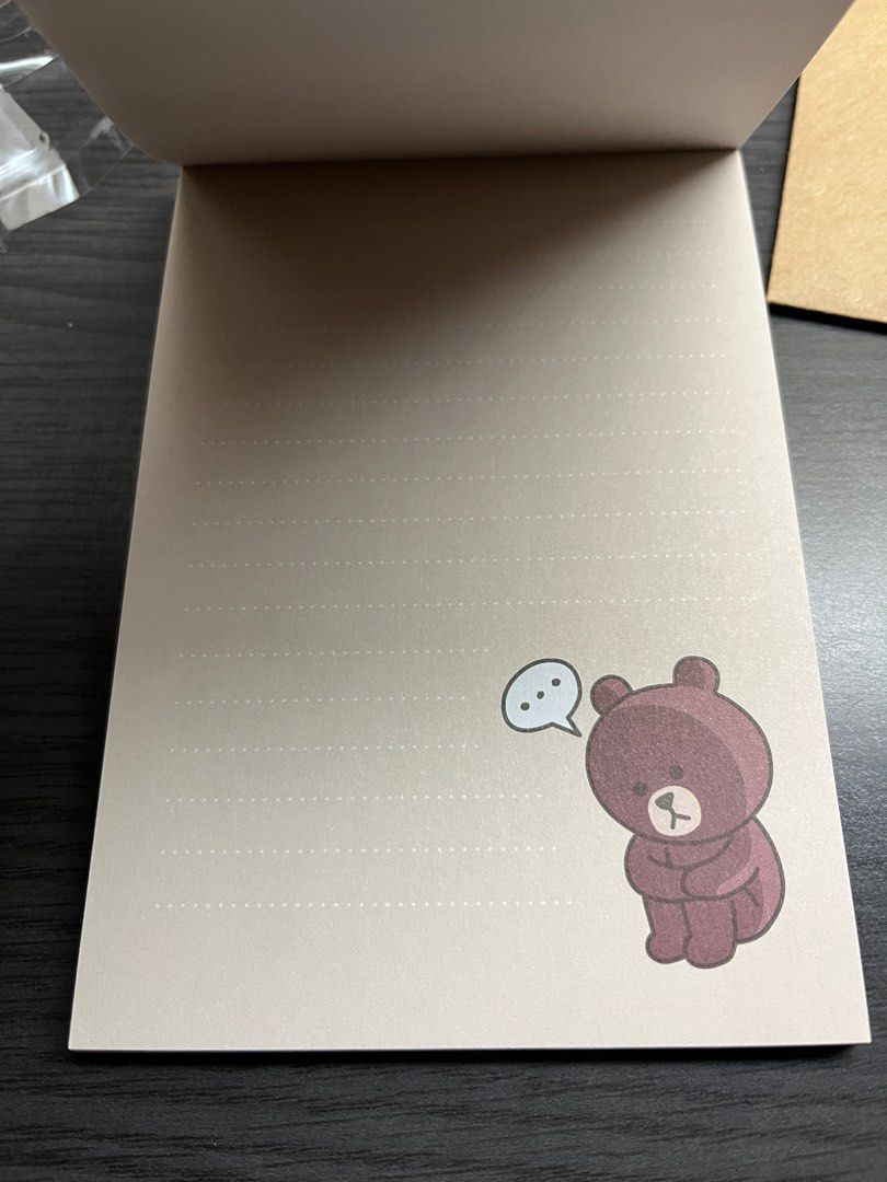 Line friends Brown bear notebook, Hobbies & Toys, Stationery & Craft ...