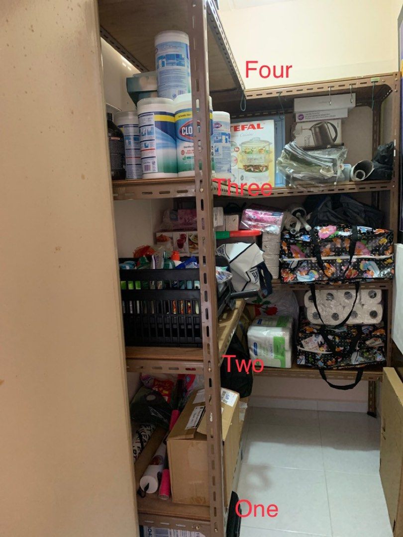 L-shape Storage Rack, Furniture & Home Living, Furniture, Shelves ...