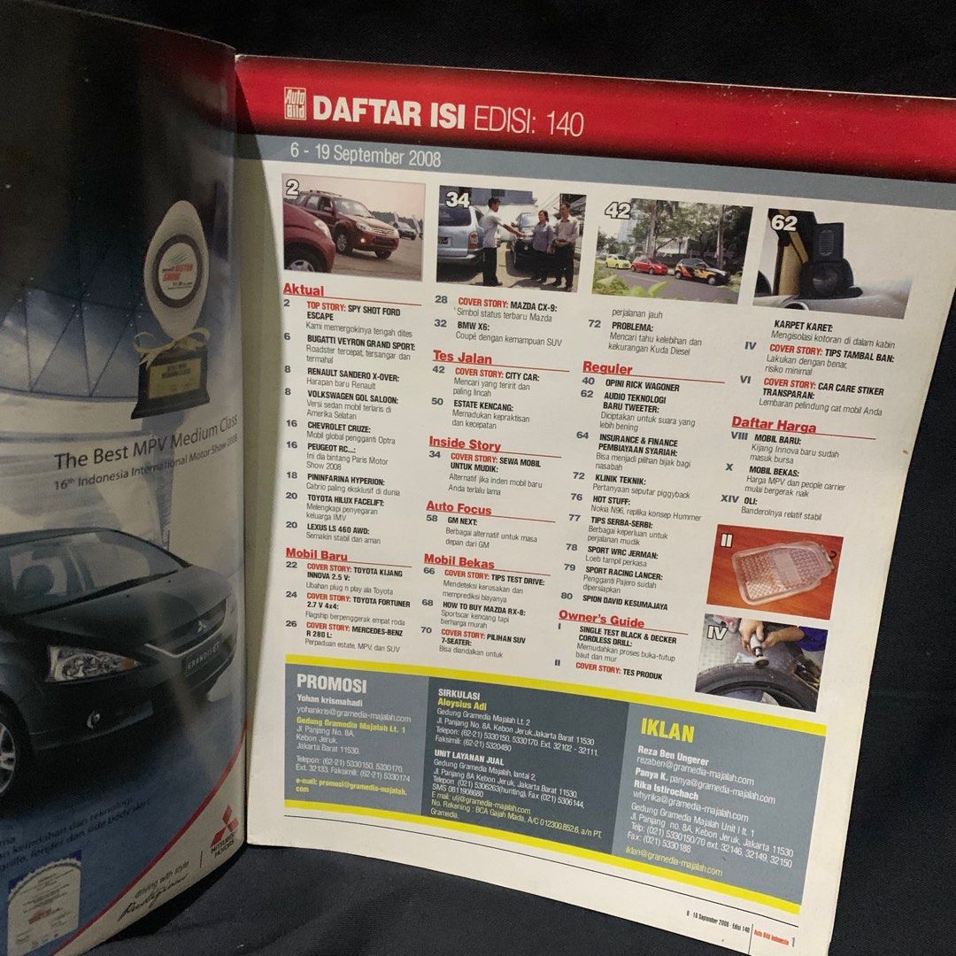 Majalah Auto Bild Indonesia No.140 September 2008, Buku & Alat Tulis, Majalah & Lainnya di Carousell