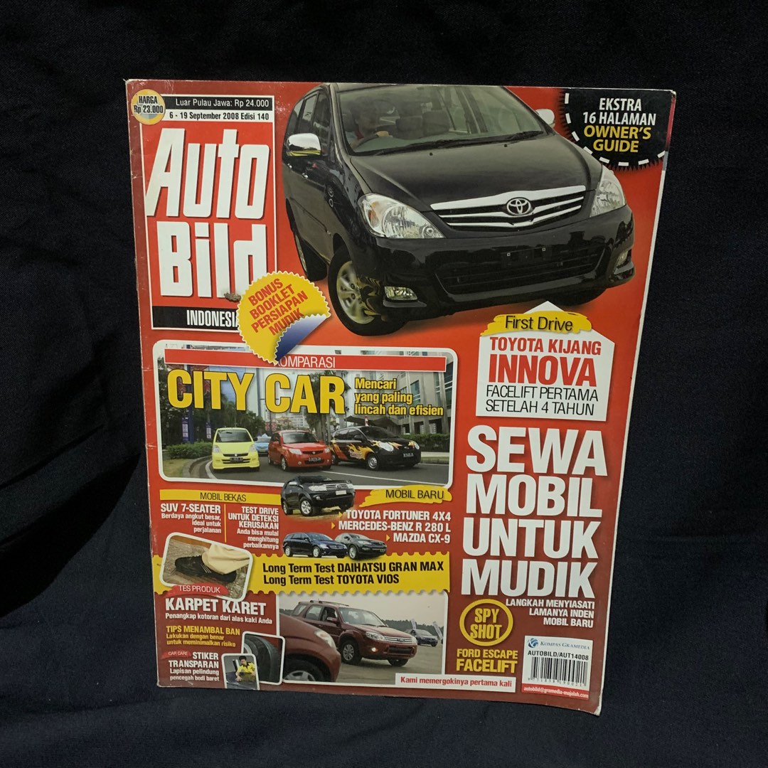 Majalah Auto Bild Indonesia No.140 September 2008, Buku & Alat Tulis, Majalah & Lainnya di Carousell