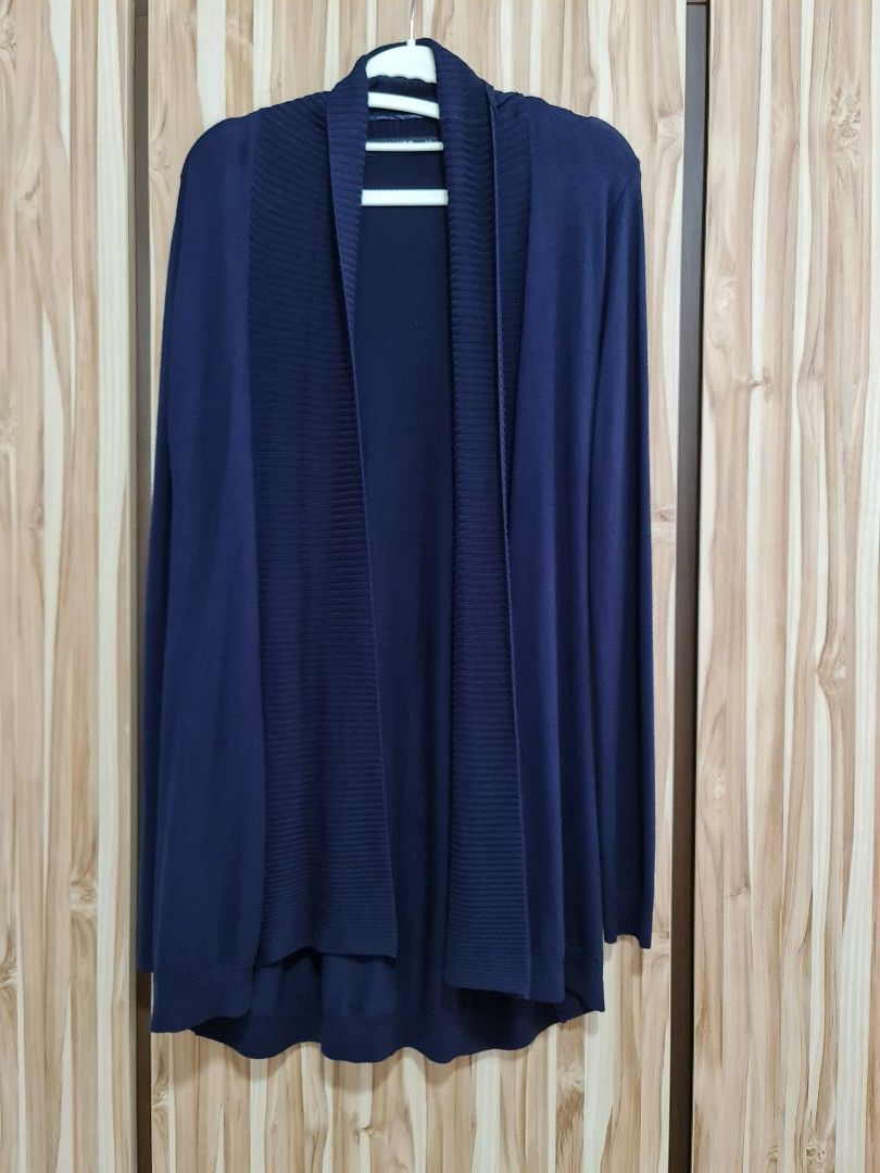 Mango Navy Blue Cardigan, Women's Fashion, Coats, Jackets and Outerwear ...