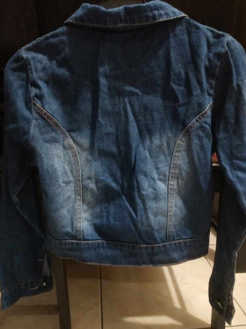 Cropped Maong Jacket, Women's Fashion, Coats, Jackets and Outerwear on ...