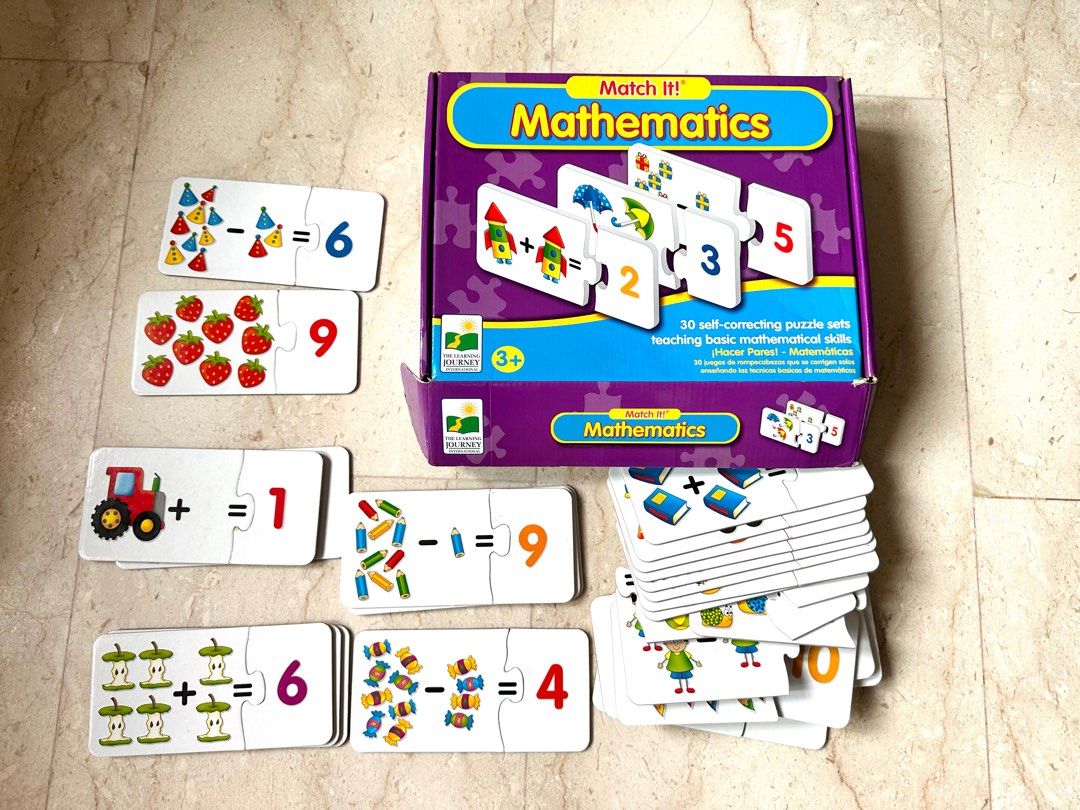 Match it puzzles, shapes, number, alphabet, Babies & Kids, Infant ...