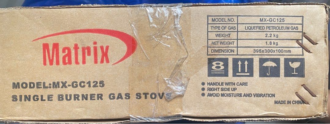 Matrix Single Burner Gas Stove, TV & Home Appliances, Other Home ...