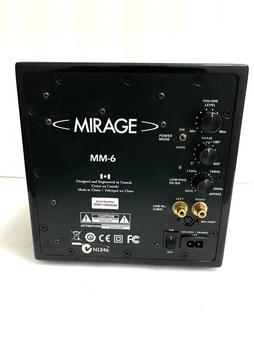 Mirage MM-6 miniature High-Performance Subwoofer 400W輸出 8吋 有源 低音炮 ...