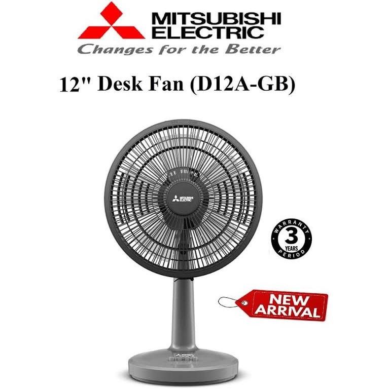 Mitsubishi 12-inch Desk Fan (Classy Grey), Furniture & Home Living ...