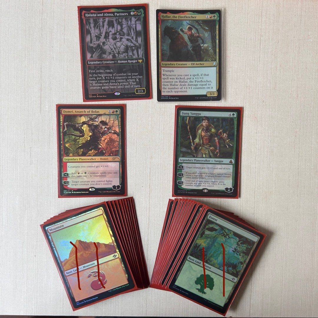 MTG - Red Green Commander Deck, Hobbies & Toys, Toys & Games on Carousell