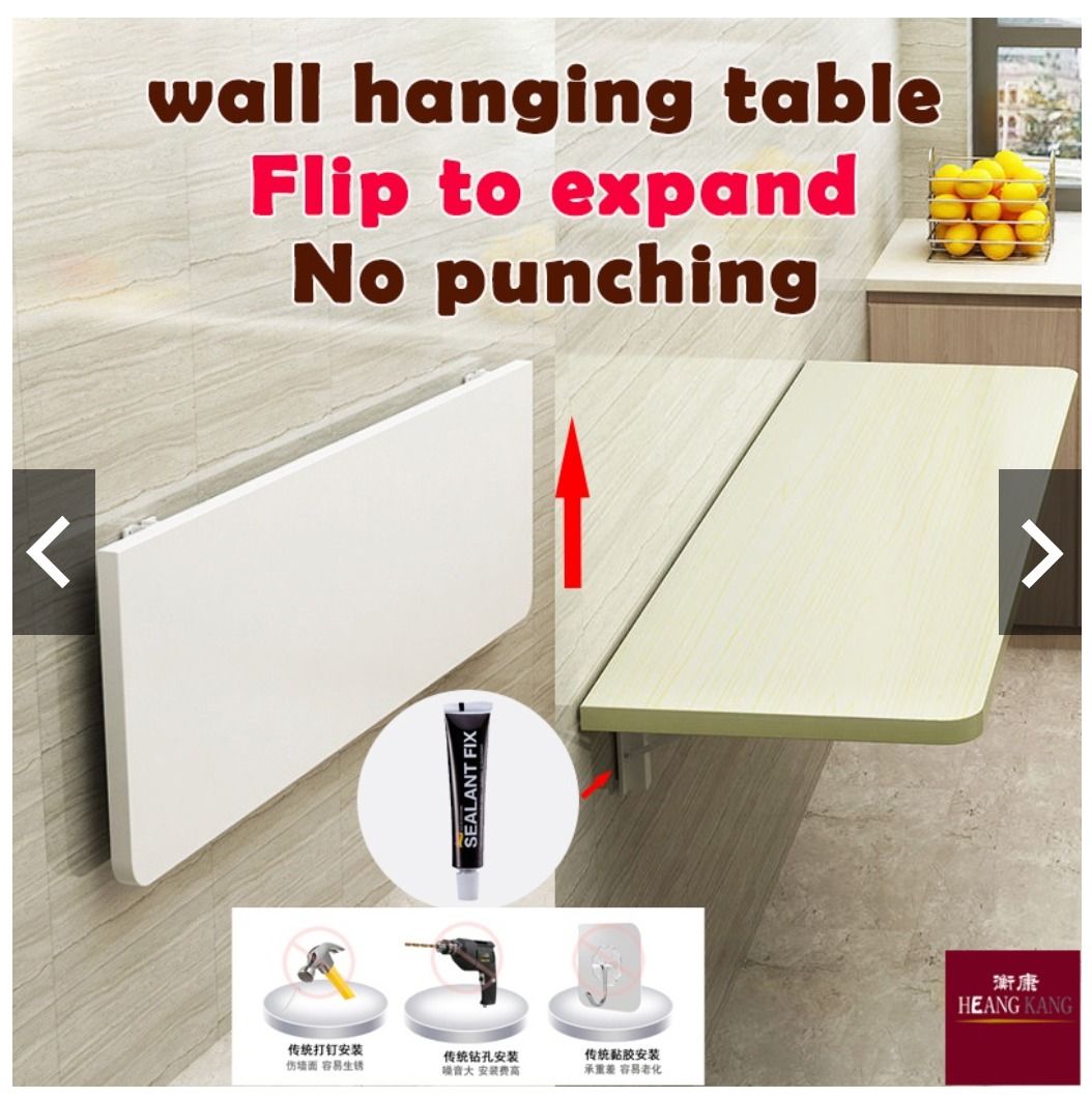 Multi purpose folding table hole free wall hanging folding table wall ...
