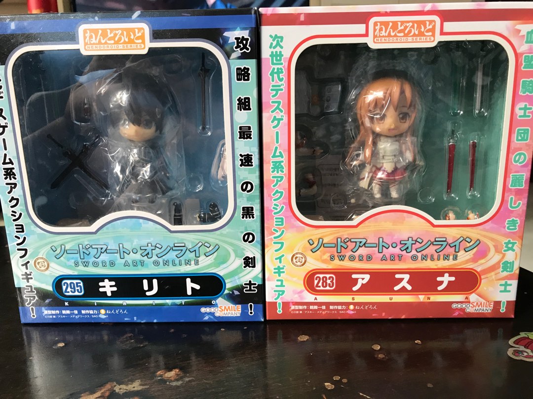 Nendoroid - Sword Art Online (Kirito & Asuna) 295 & 283, Hobbies & Toys ...