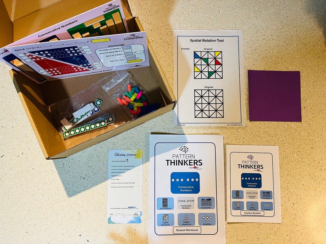 Neuromath Pattern Thinkers (6 boxes of math learning materials ...