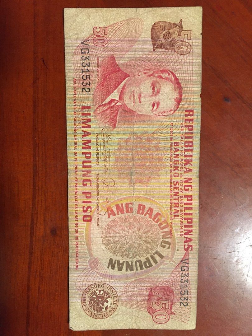 Old 50 pesos- 1949 Bangko sentral ng pilipinas, Hobbies & Toys ...