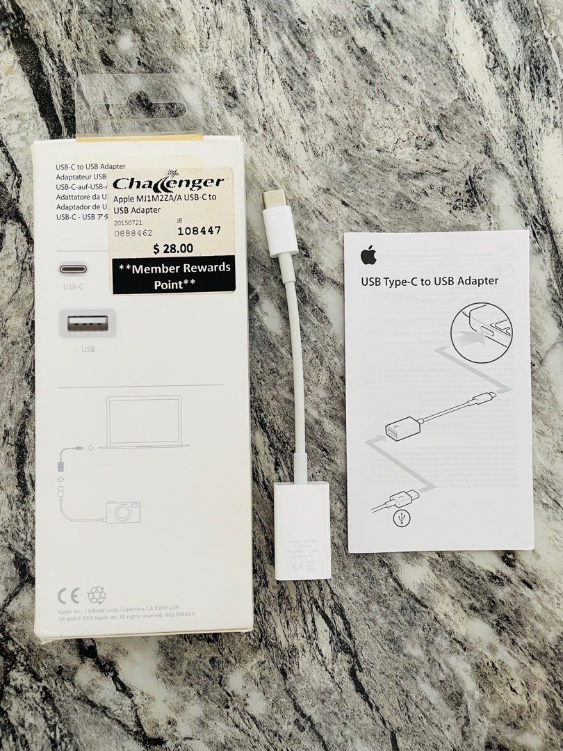 Original Apple USB-C to USB Adapter (Brand New), Computers & Tech ...