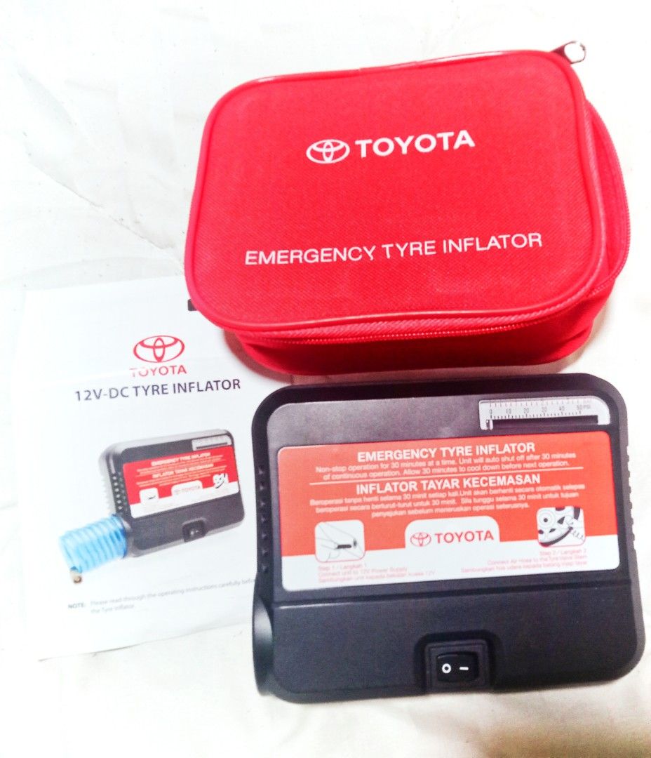 Original Toyota Portable Tyre Pump, Auto Accessories on Carousell