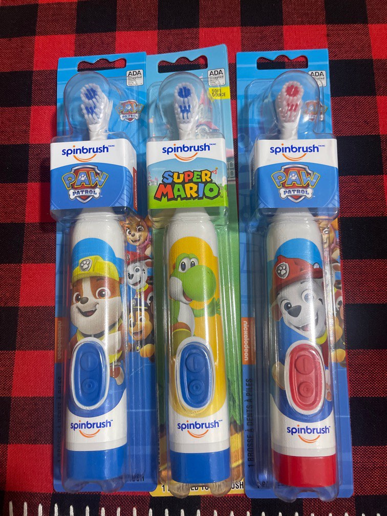 Paw Patrol and Mario Set Electronic Toothbrushes, Beauty & Personal ...