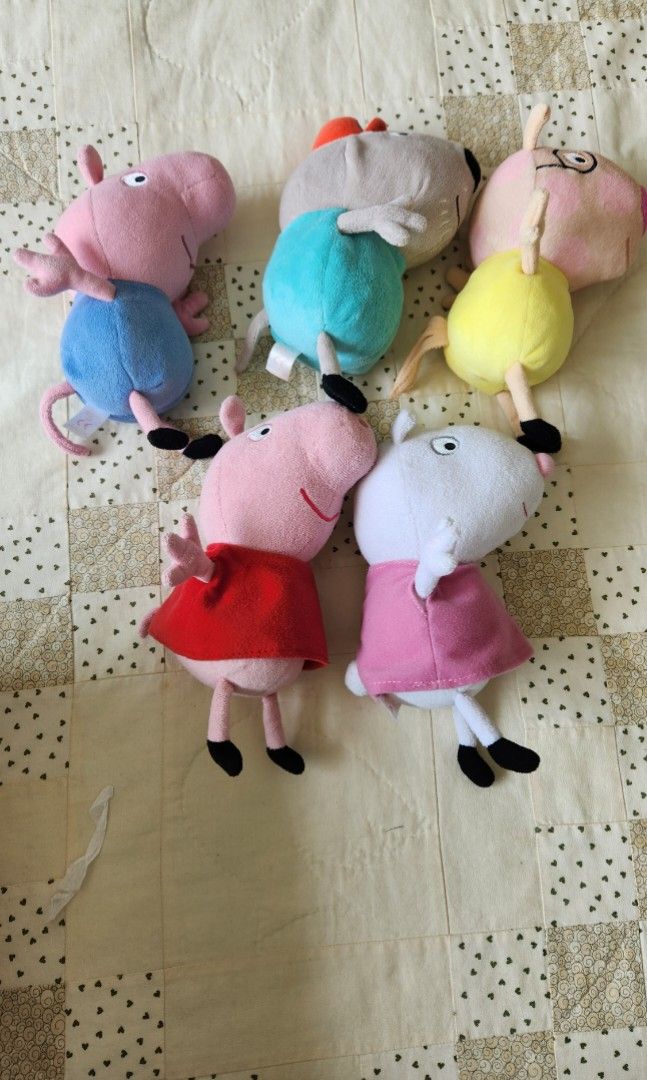 Peppa Pig plush set - Peppa, George Pig, Susie Sheep, Danny Dog and ...