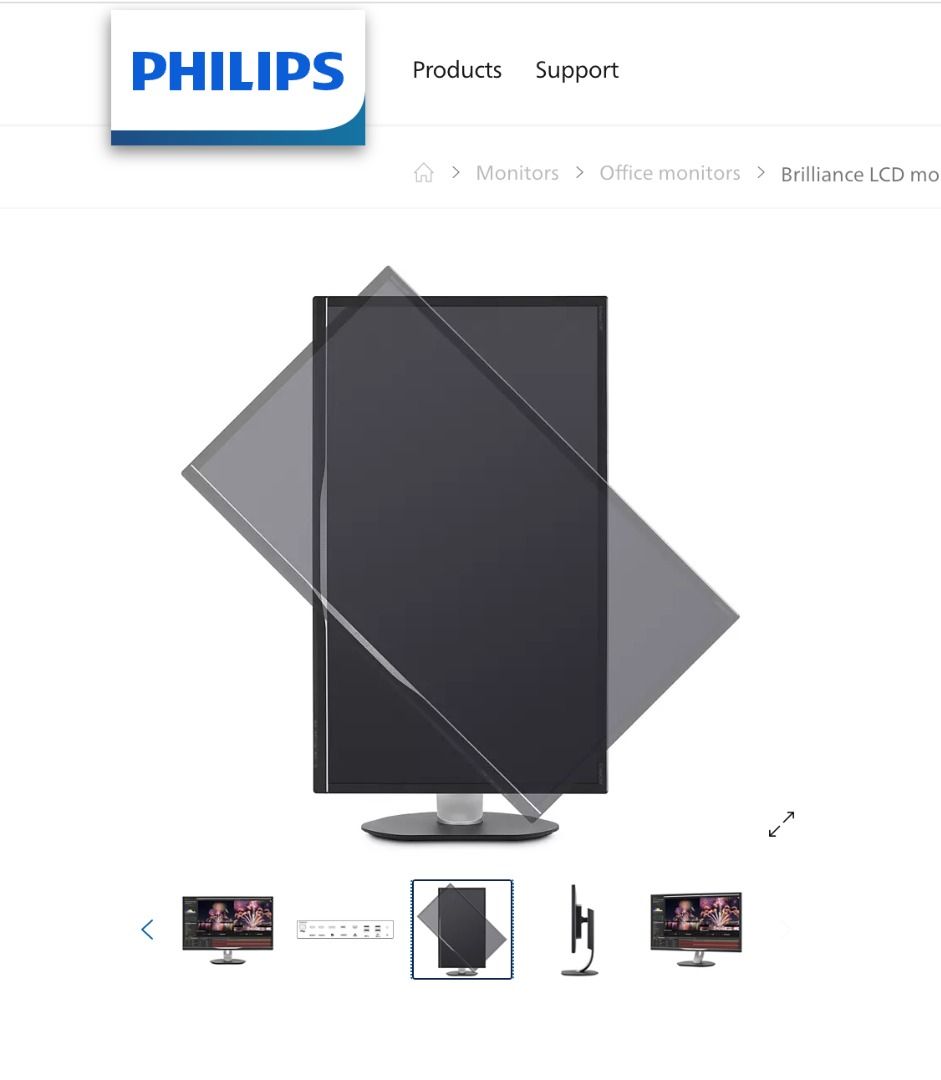 Philips PHI-328P6VUBREB Brilliance USB-C Dock 4K UHD LCD Monitor, 31.5 ...