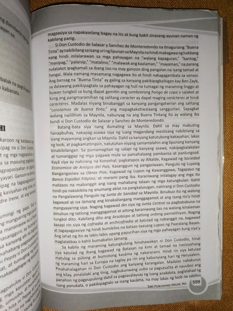 Pintig ng Lahing Pilipino Aklat 2 El Filibusterismo, Hobbies & Toys ...