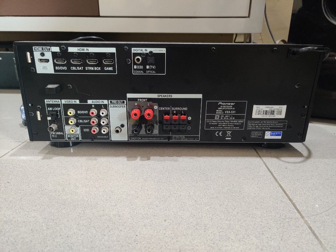 Pioneer VSX-531, Audio, Soundbars, Speakers & Amplifiers on Carousell