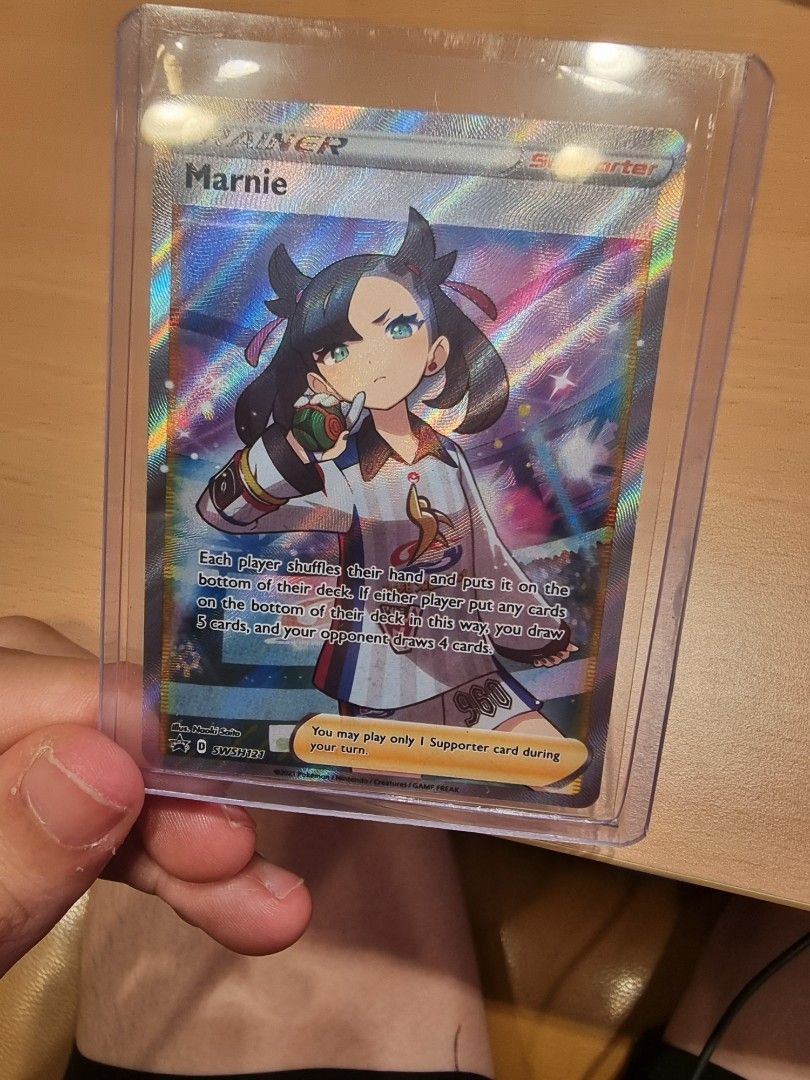 Pokemon Marnie Trainer Full Art English Ver, Hobbies & Toys, Toys & Games on Carousell