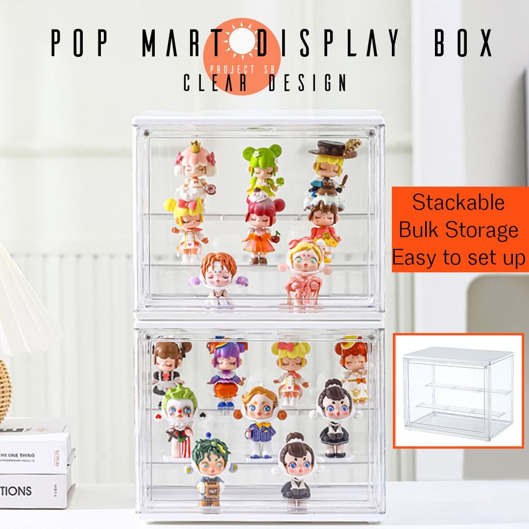 Pop Mart Display Box Clear Display Cabinet For Figurine Magnetic ...