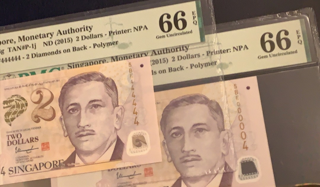 Portrait $2 Polymer TS Serial Number 4 & Solid 4 PMG 66EPQ, Hobbies ...