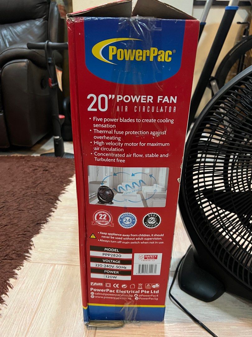 PowerPac Air Circulating Fan High Velocity Fan 20 inch PPP2820 ...