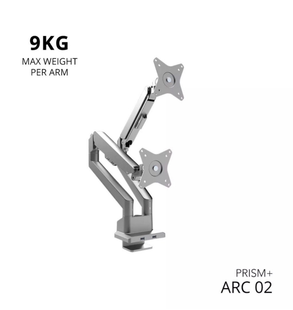 Prism+ Arc Dual Stealth Monitor Arm, Computers & Tech, Parts ...