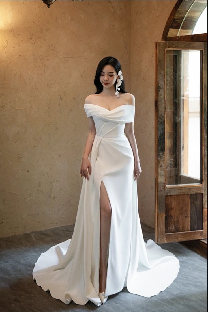PWS Wedding Dress, Women's Fashion, Dresses & Sets, Evening dresses ...