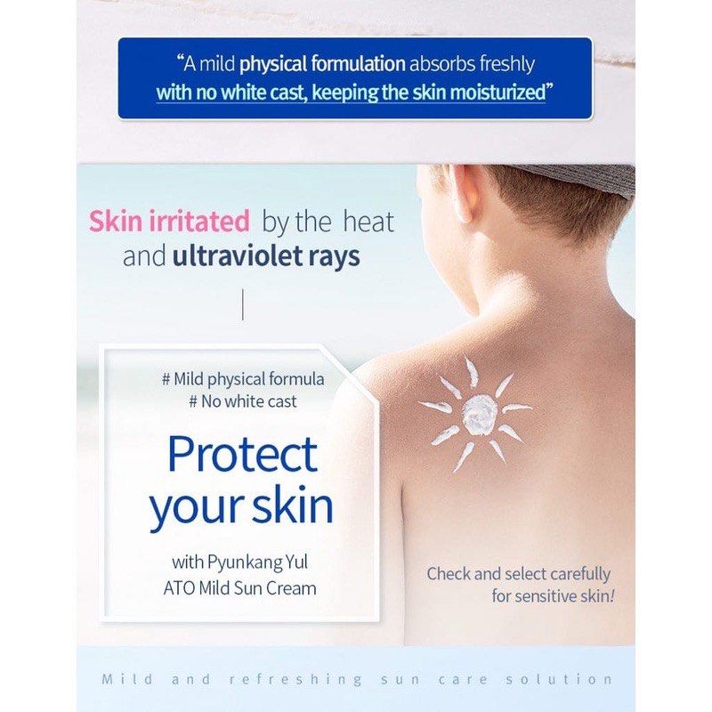 Pyunkang Yul ATO Mild Sun Cream SPF50 PA++++ 75ml, Beauty & Personal ...