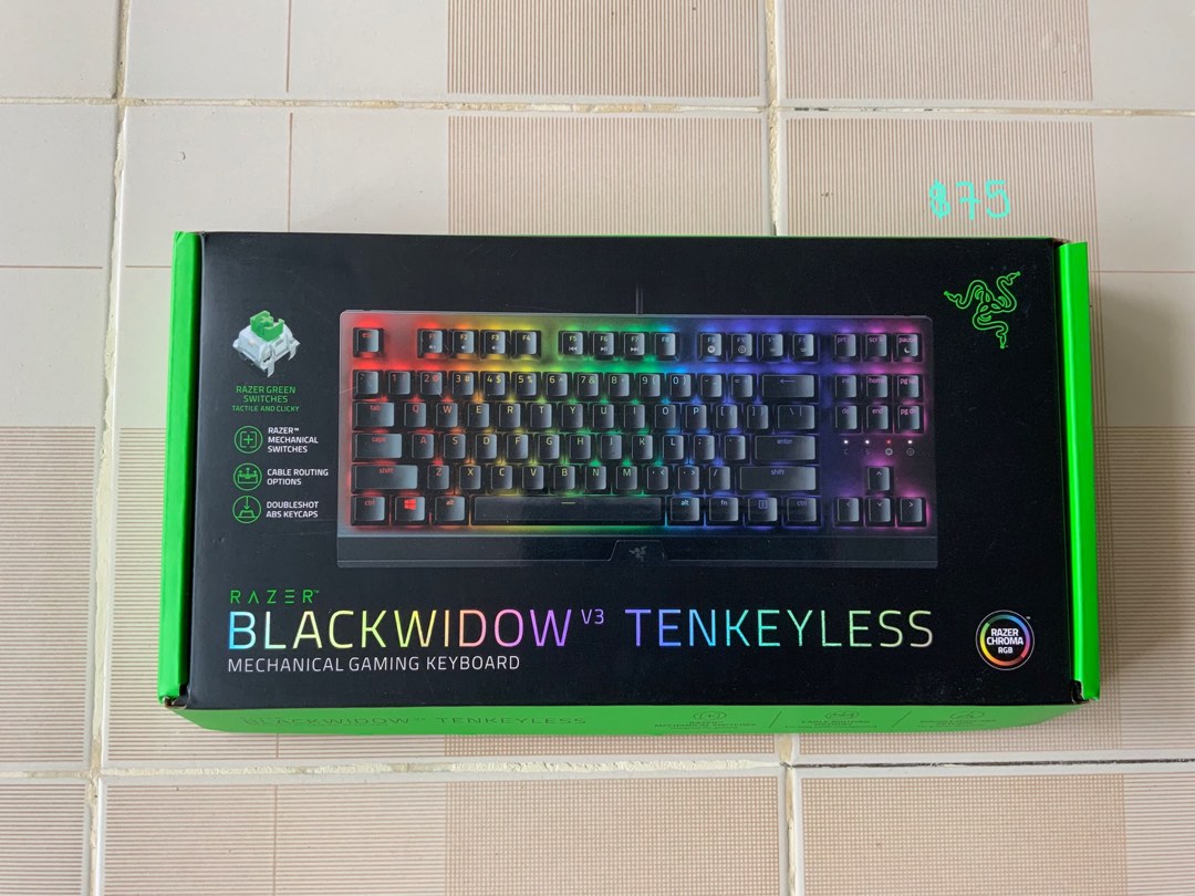 RAZER BLACKWIDOW V3 TENKEYLESS KEYBOARD, Video Gaming, Gaming ...