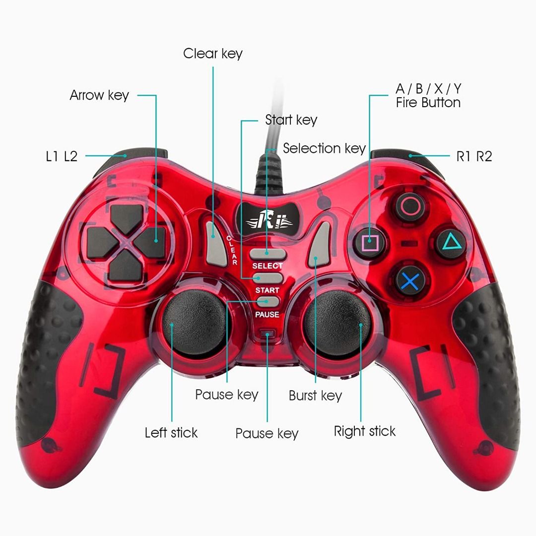Rii Gaming Controller for PC,PC Controllers wired Gamepad Compatible ...