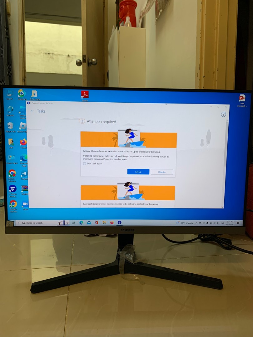 Samsung LED Monitor Model S24R350FHE, Computers & Tech, Parts ...