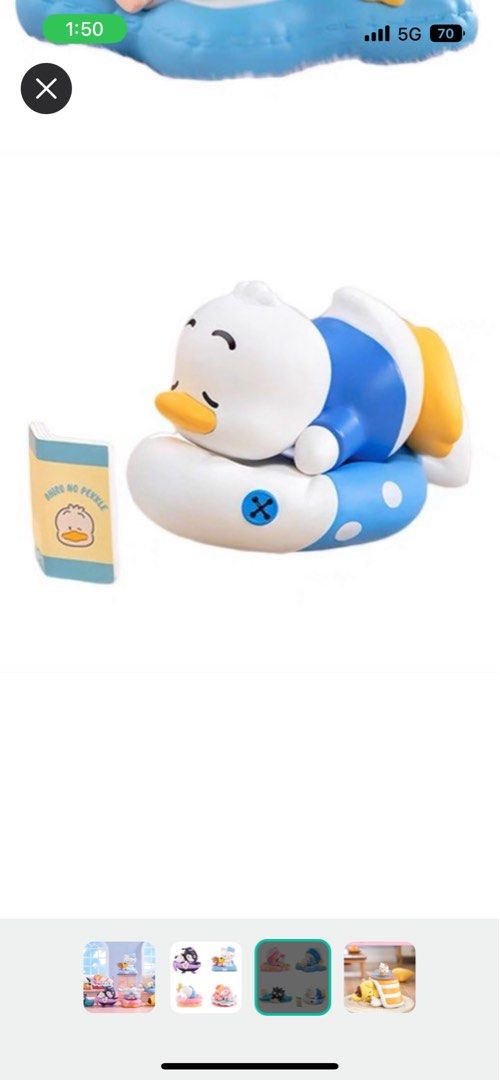 Sanrio Popmart Falling Asleep - Pekkle Duck ( Ahiru No Pekkie), Hobbies ...