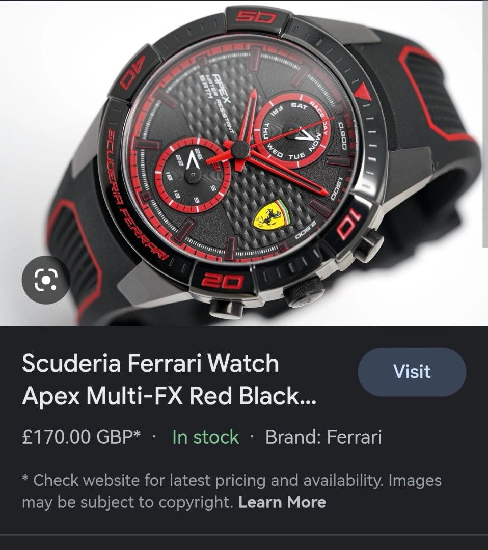 Scuderia Ferrari Watch Apex Multi-FX, Men's Fashion, Watches & Accessories, Watches on Carousell