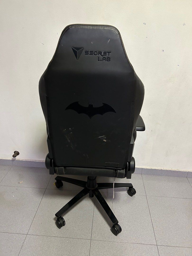 Secret lab chair Batman edition, Furniture & Home Living, Furniture ...