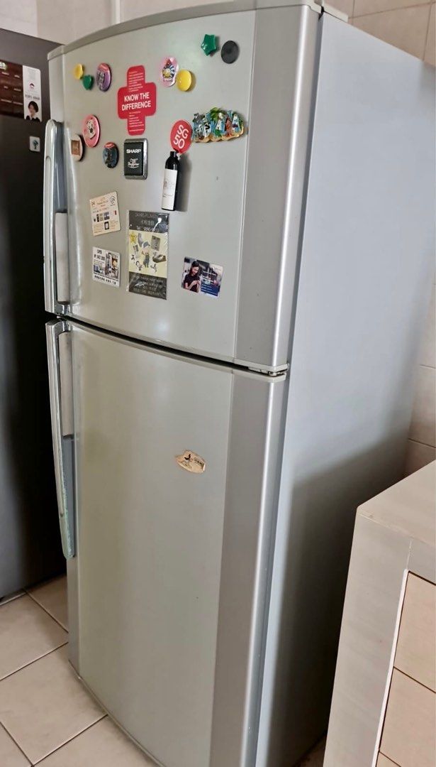 Sharp 288L SJ-37M-SL fridge 2-door refrigerator in good working ...