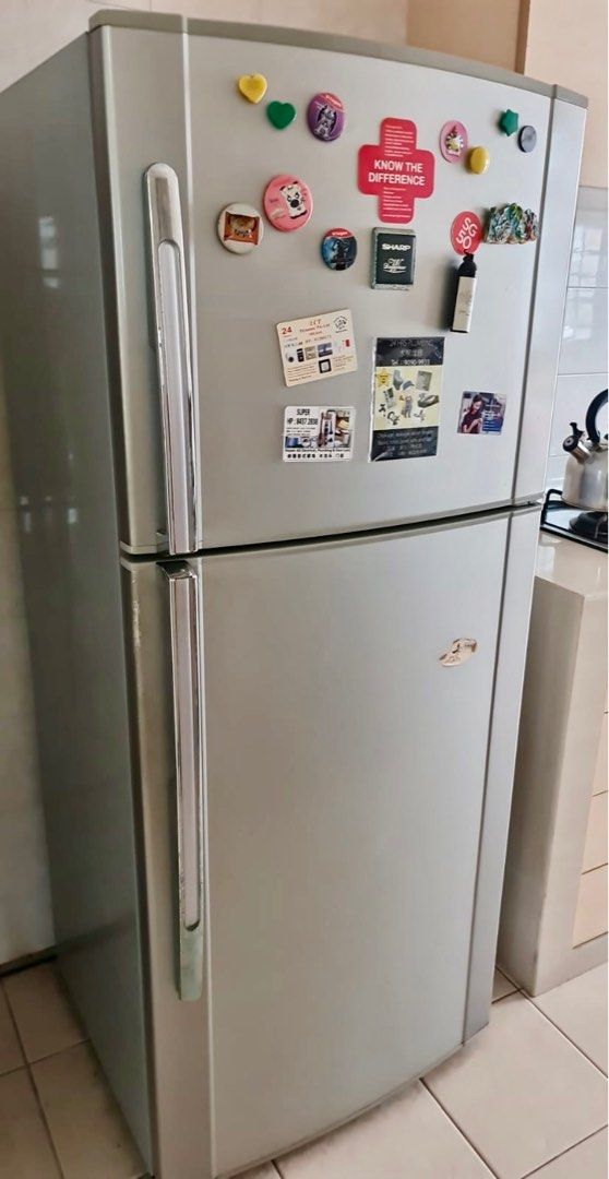 Sharp 288L SJ-37M-SL fridge 2-door refrigerator in good working ...