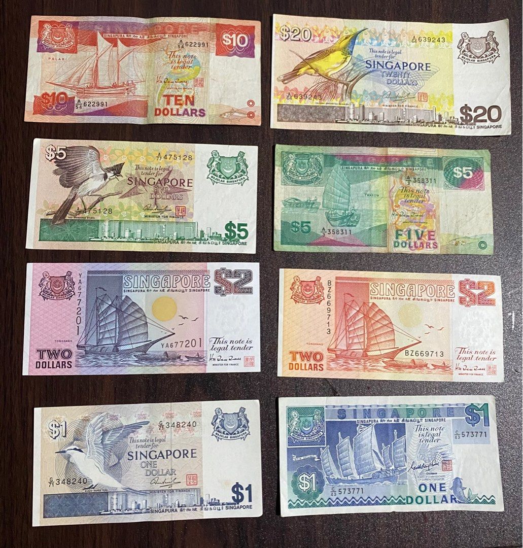 Singapore Old Notes ($1,$2,$5,$10,$20), Hobbies & Toys, Memorabilia ...