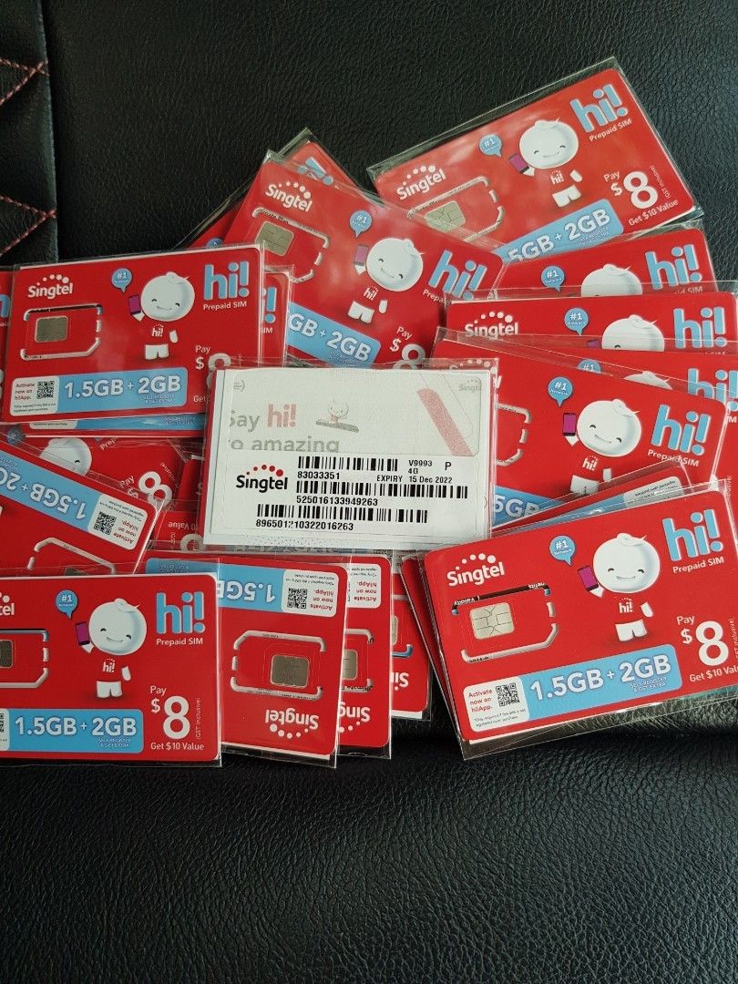 Singtel Prepaid Card register sim, Mobile Phones & Gadgets, Other ...
