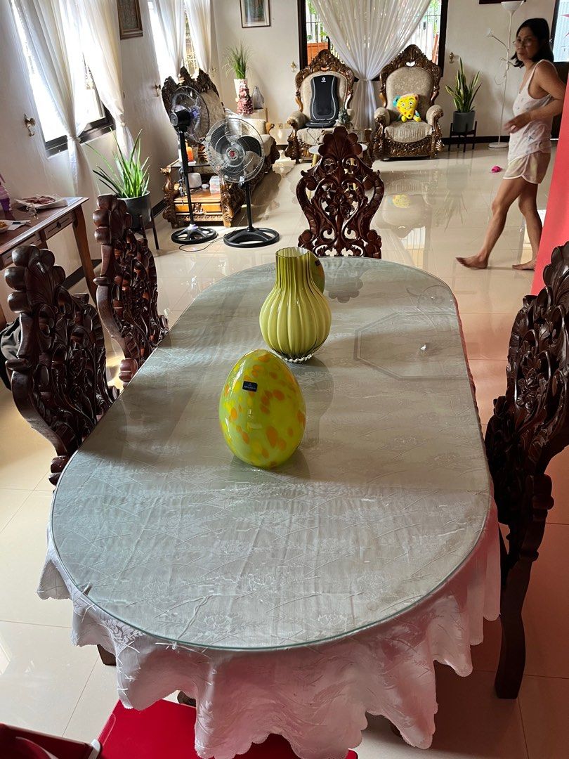 SOLID NARRA 6 SEATER DINING TABLE, Furniture & Home Living, Furniture ...