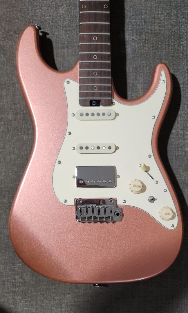 Soloking HSS Rose Gold Rosewood Fretboard strat Stratocaster not fender ...