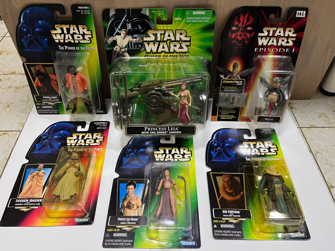 Star Wars POTF2 Jabba Throne Room Skiff & Tatooine Denizens Cantina ...