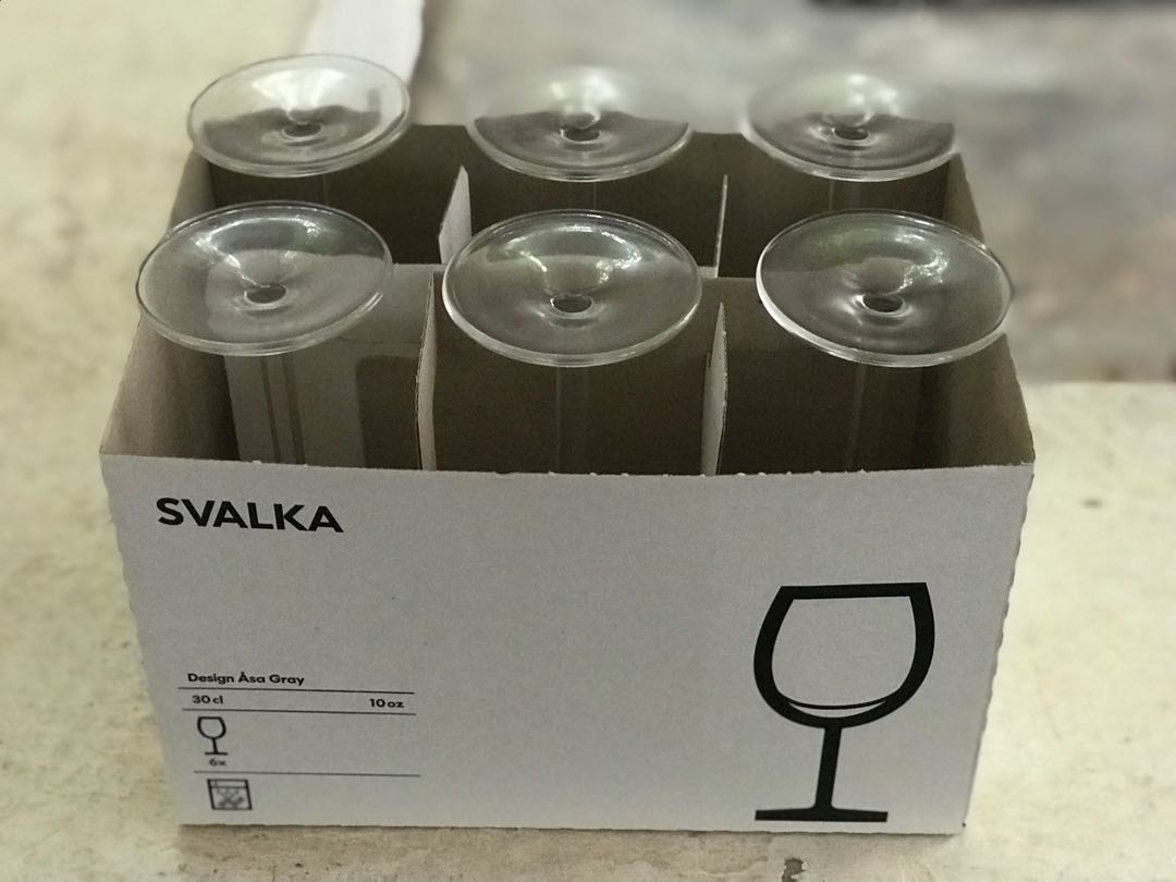 Svalka wine glass (6 in a pack) 30cl, Furniture & Home Living ...